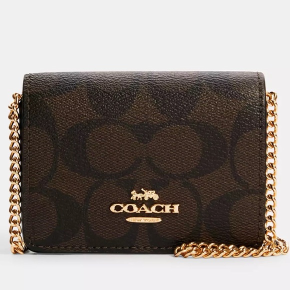 Bags | Coach Mini Wallet On A Chain | Poshmark